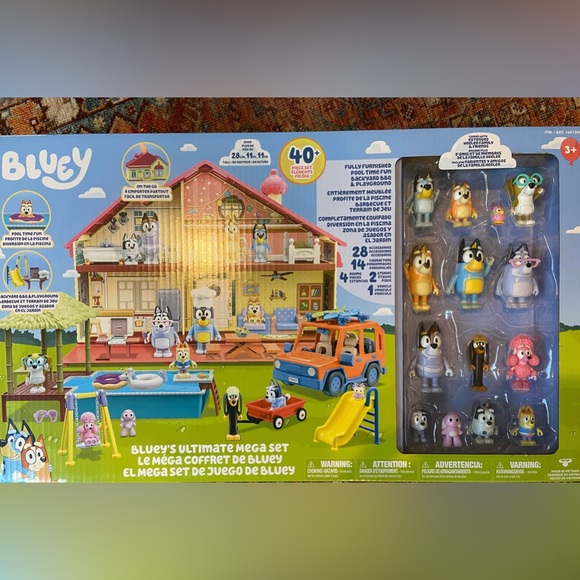 bluey | Toys | New Blueys Ultimate Mega Play Set 4 Pieces Disney Bluey ...